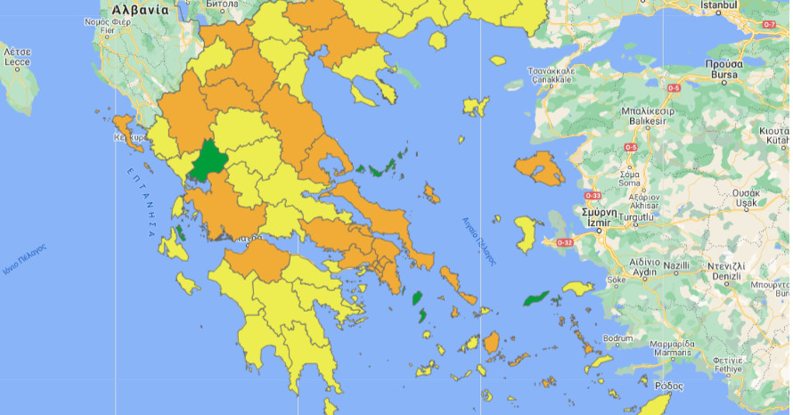 Covid-19: Νέος διαδραστικός επιδημιολογικός χάρτης της χώρας - Atlantea