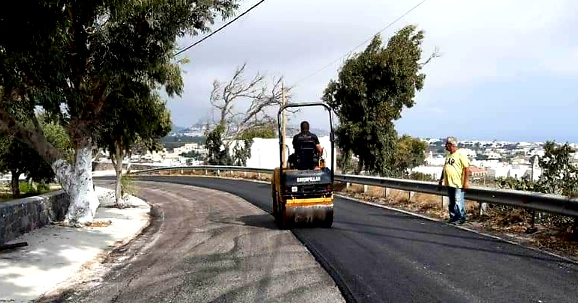 Σαντορίνη: Εργασίες ασφαλτόστρωσης στο δημοτικό οδικό δίκτυο - Atlantea